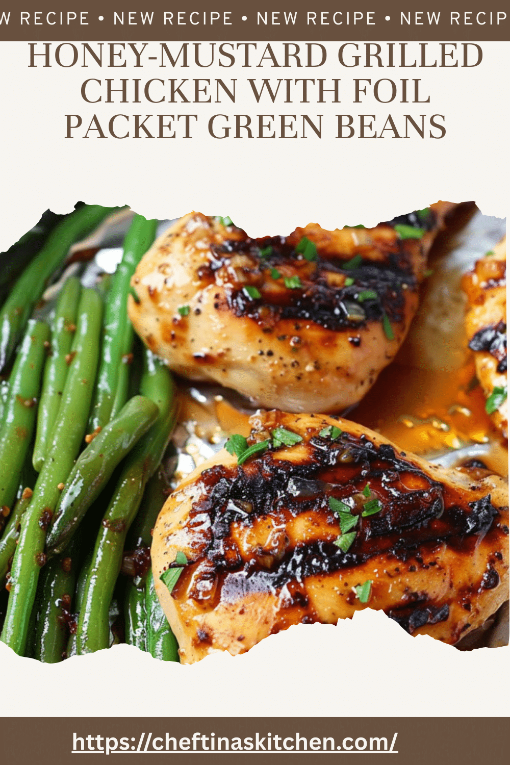 Honey-Mustard Grilled Chicken with Foil Packet Green Beans