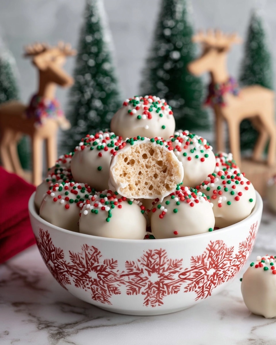 Christmas Rice Crispy Treats in Festive Balls – Delicious Holiday Snack