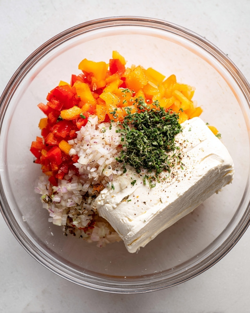 Cream Cheese Tortilla Roll-Ups with Mini Peppers and Herbs