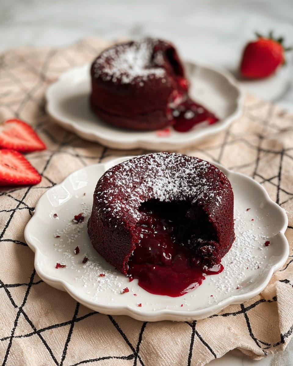 Red Velvet Molten Lava Cakes for Two: Decadent Romantic Dessert