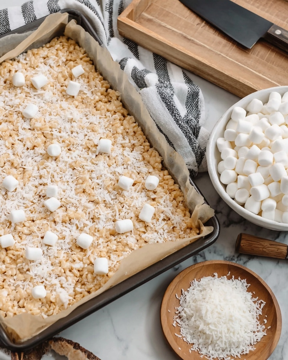 Coconut Rice Krispie Treats: Tropical Dessert Delight