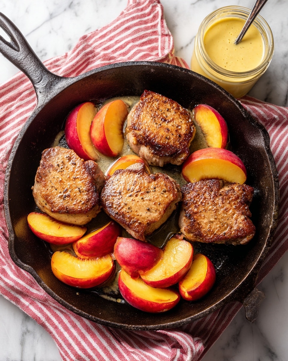 Pork Chops with Apples and Maple Mustard Sauce – Delicious & Easy