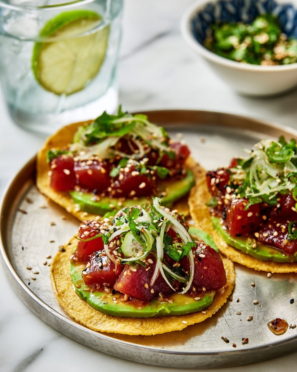 Ahi Tuna Tostadas: Fresh & Flavorful Seafood Delight