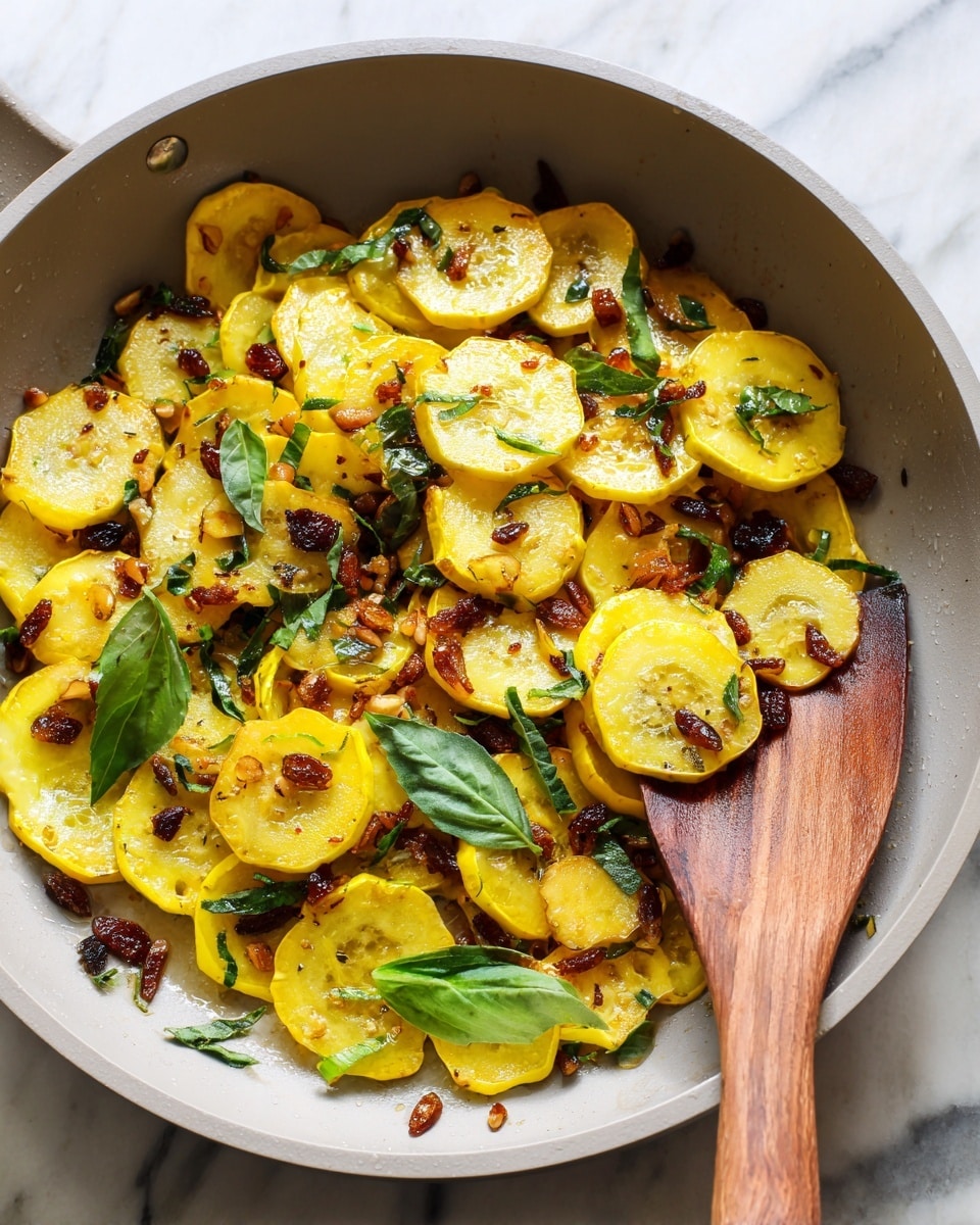Golden Sautéed Summer Squash with Toasted Almonds & Lemon