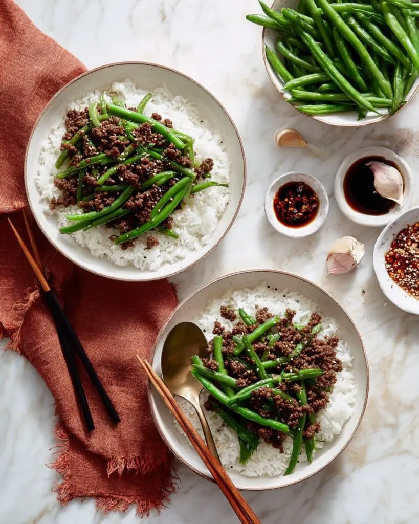 Garlic Green Beans with Ground Beef Stir-Fry: Quick & Flavorful Dinner